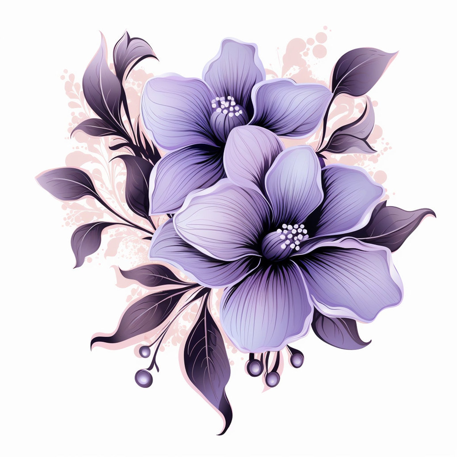 Violet Flower Tattoo Outline PNG Violet Flower Tattoo Flash | Tattoo ...