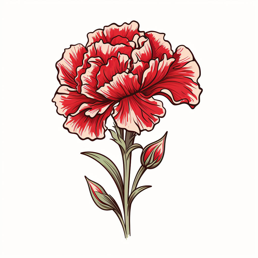 Carnation Tattoo Design, Birth Flowers Tattoo, Carnation Flower Tattoo ...