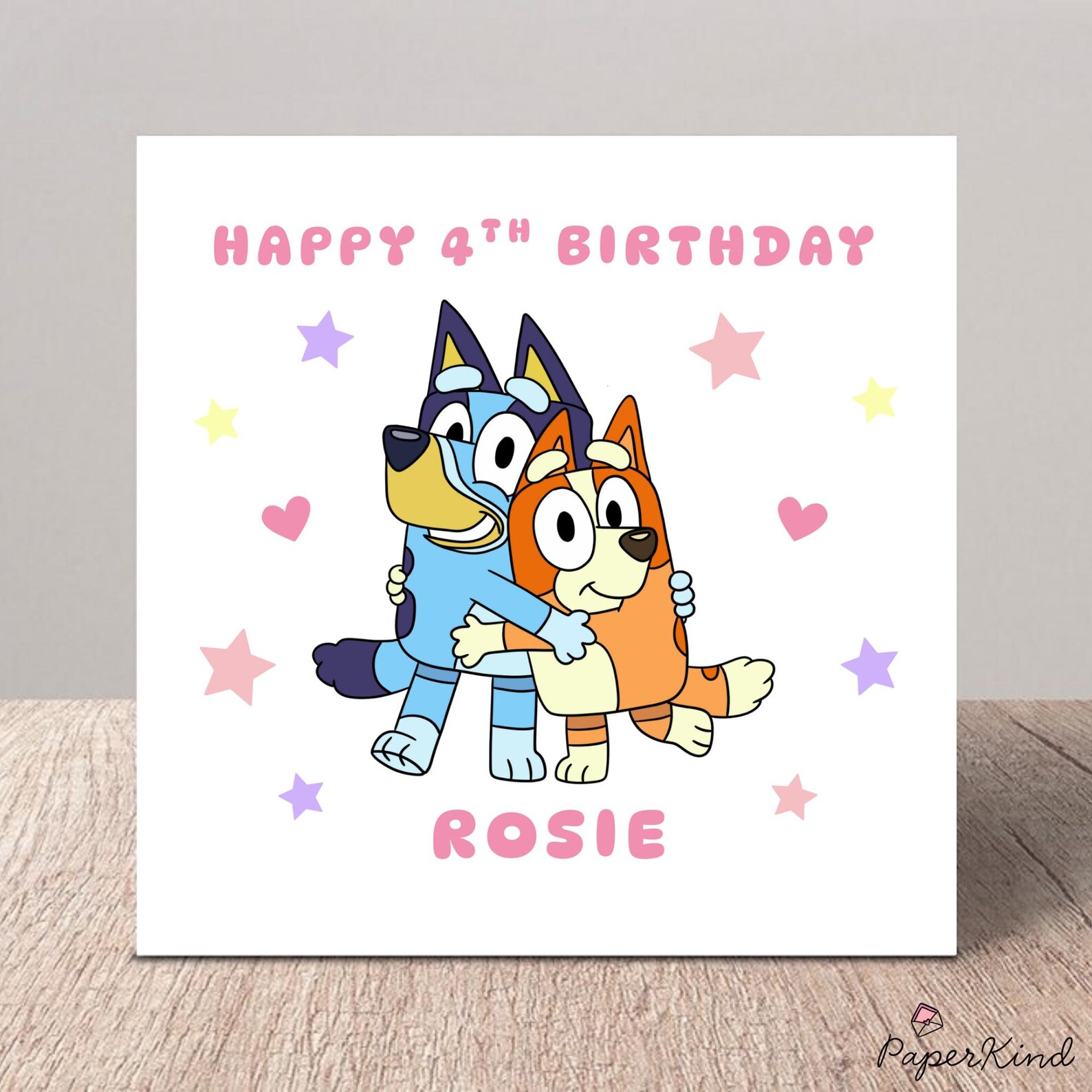 Personalised Bluey Inspired Birthday Card | Bluey Dog Design | Children ...