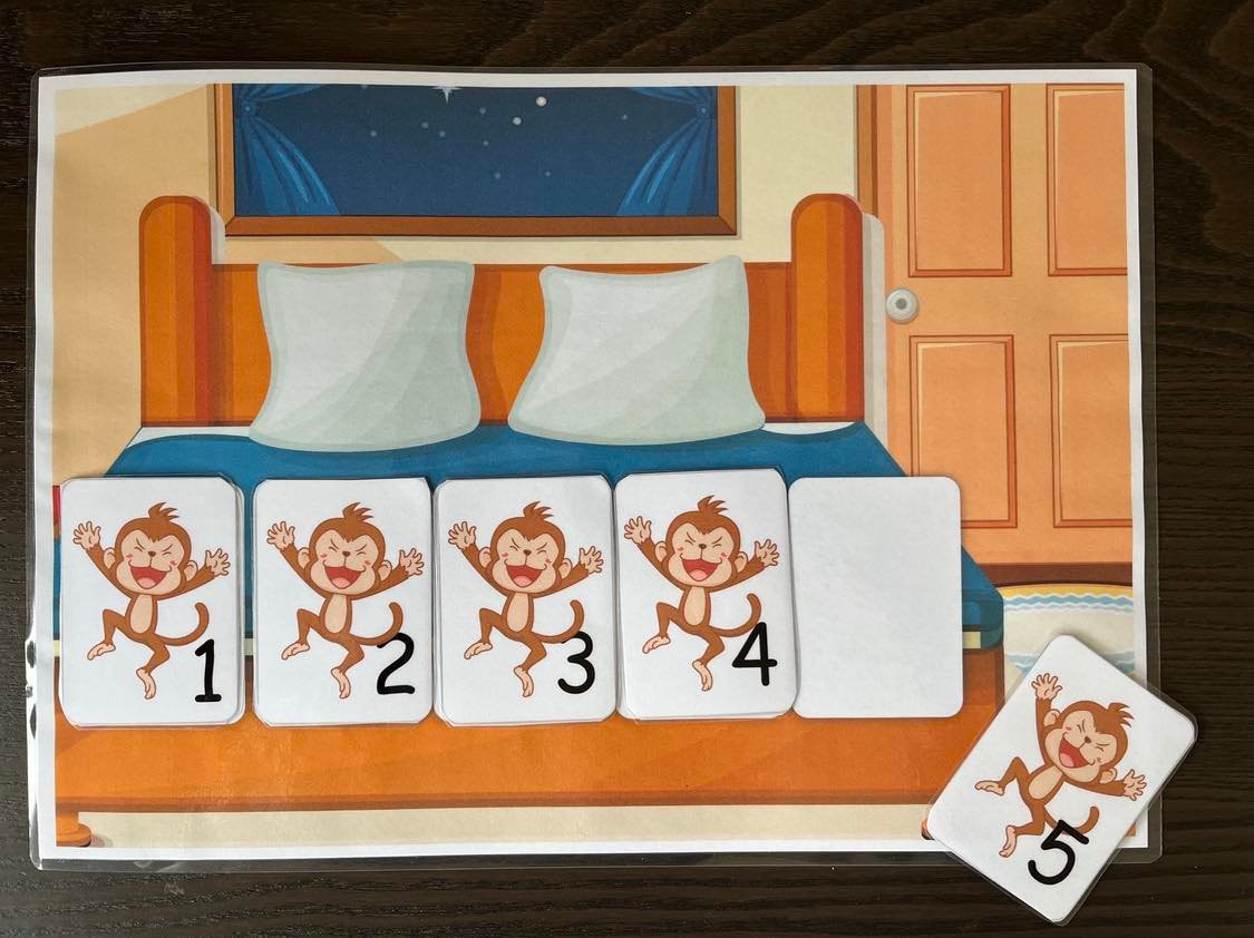 Nursery Rhyme, 5 Little Monkeys, Circle Time, Nursery, EYFS, Toddler ...