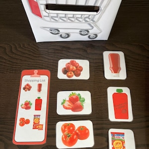 Play and Learn Real Food Shopping: EYFS Vocabulary and Color Matching ...