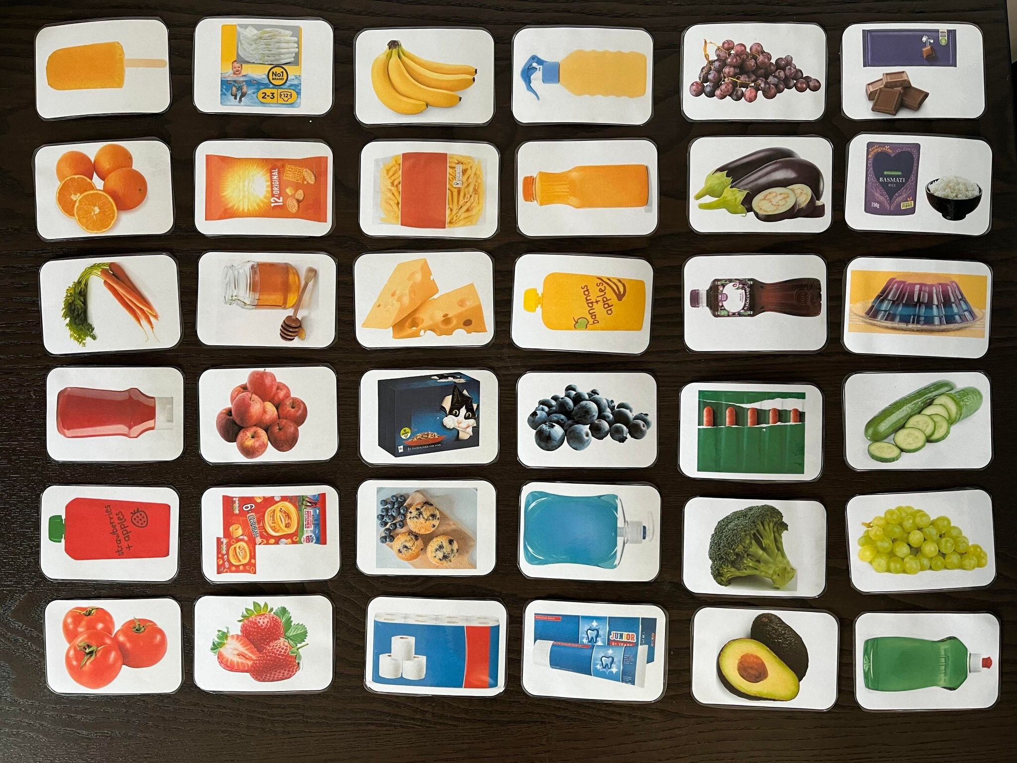 Play and Learn Real Food Shopping: EYFS Vocabulary and Color Matching ...