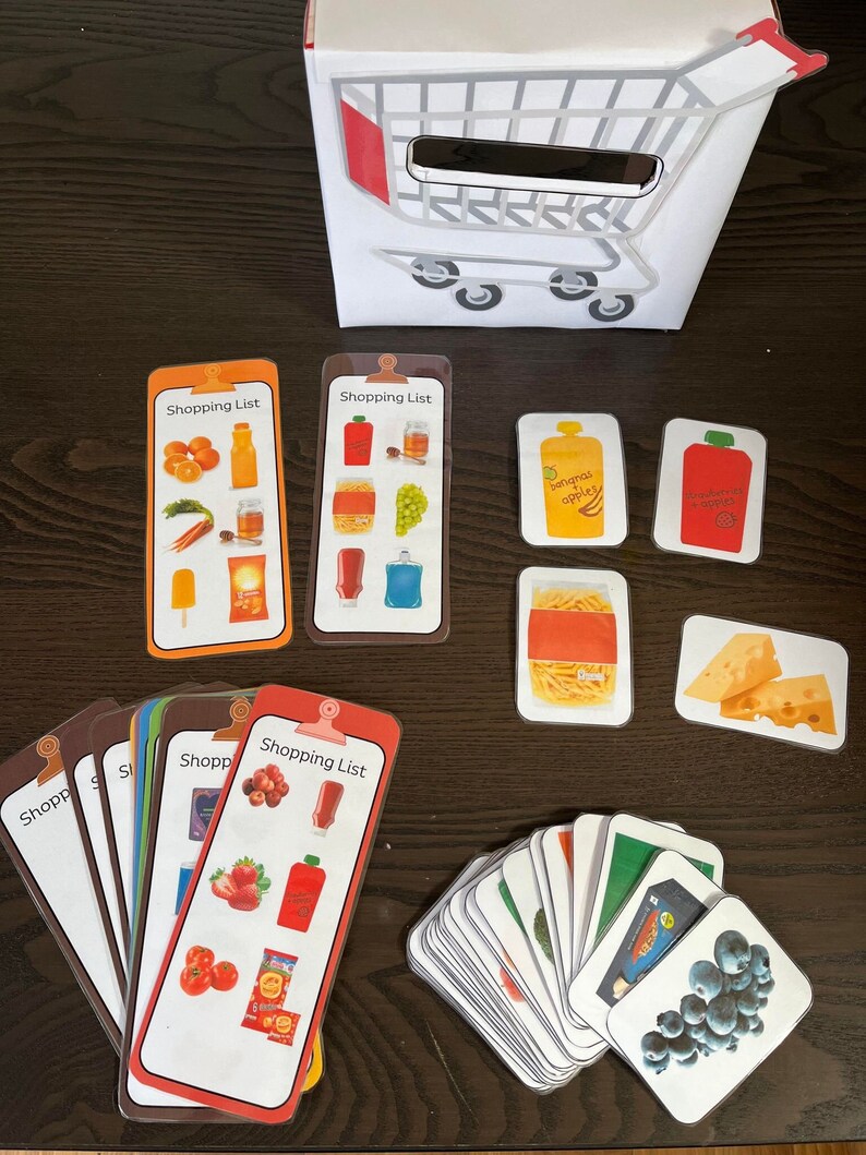Play and Learn Real Food Shopping: EYFS Vocabulary and Color Matching ...