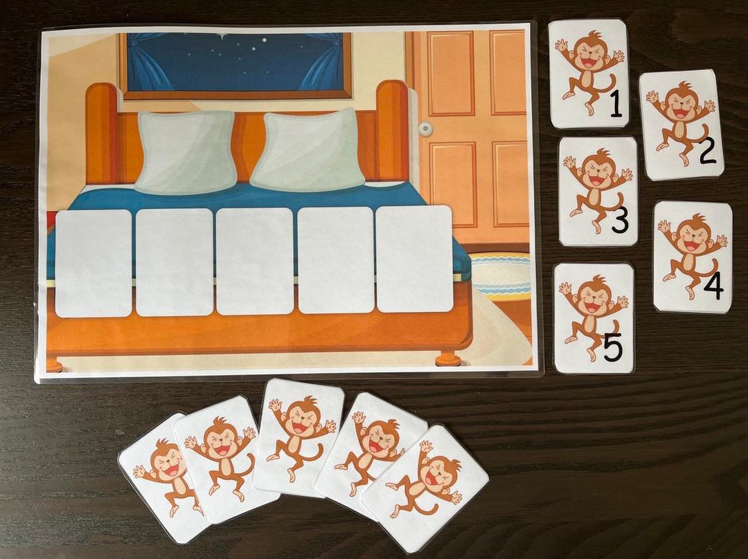 Nursery Rhyme, 5 Little Monkeys, Circle Time, Nursery, EYFS, Toddler ...