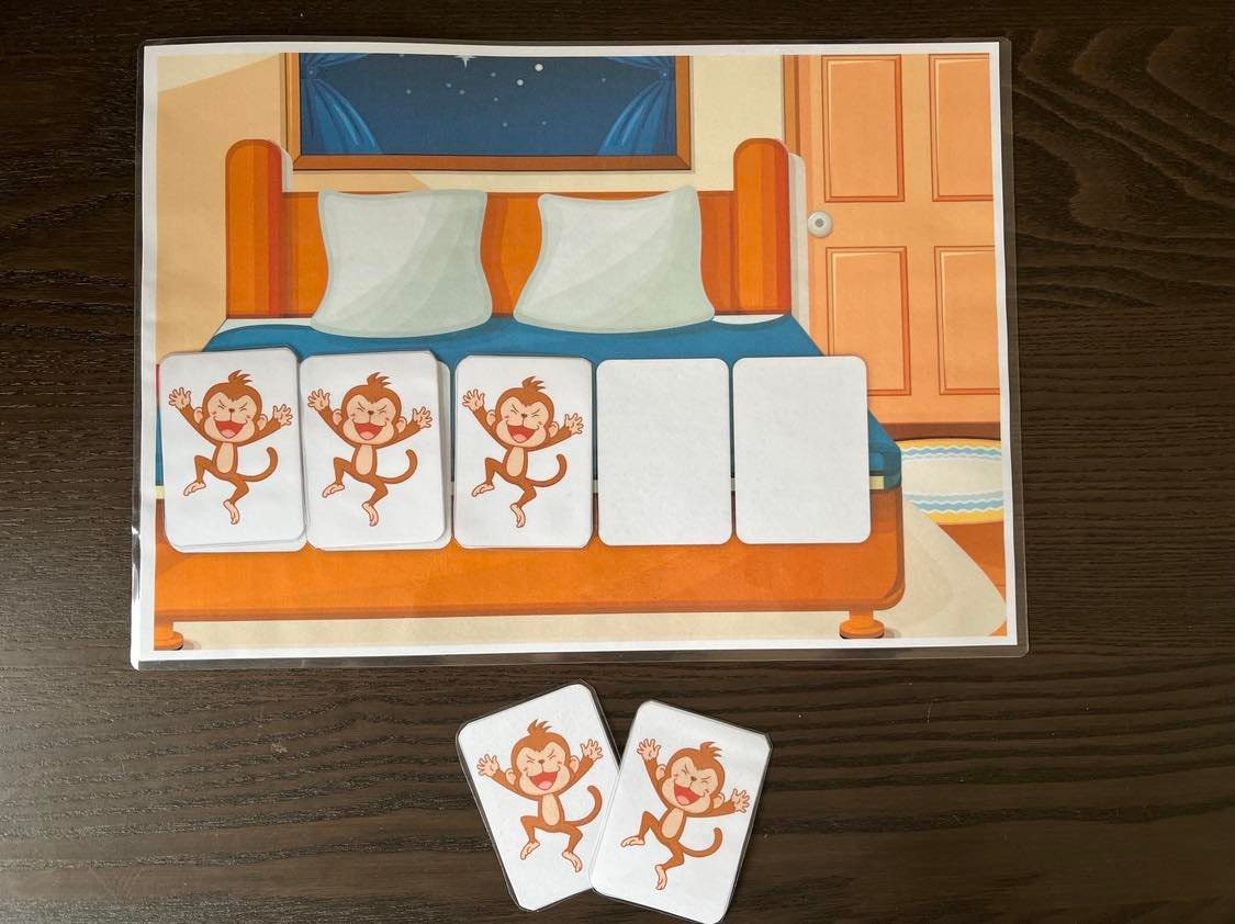 Nursery Rhyme, 5 Little Monkeys, Circle Time, Nursery, EYFS, Toddler ...