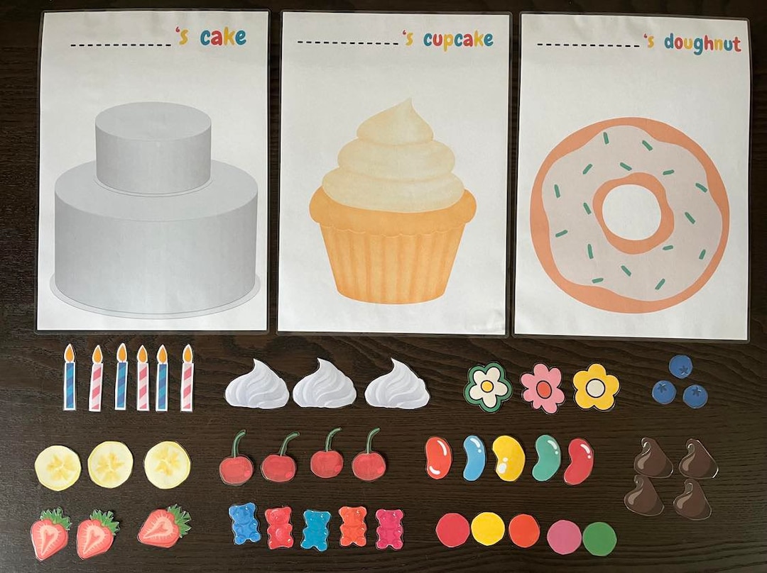 Vocabulary Cake Decorating Activity for EYFS and KS1 - Etsy