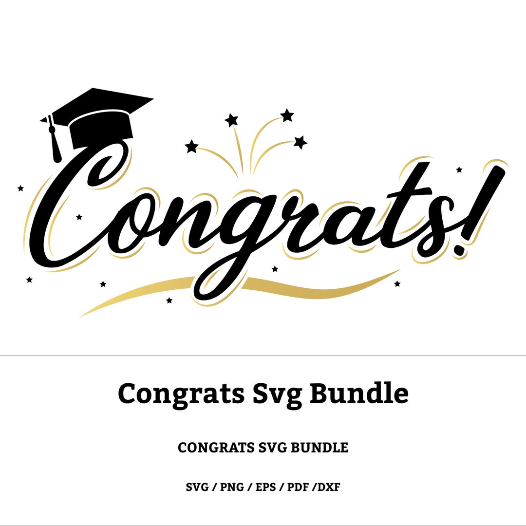Congrats Bundle SVG, Congrats SVG, Congratulations SVG, Congrats Svg ...