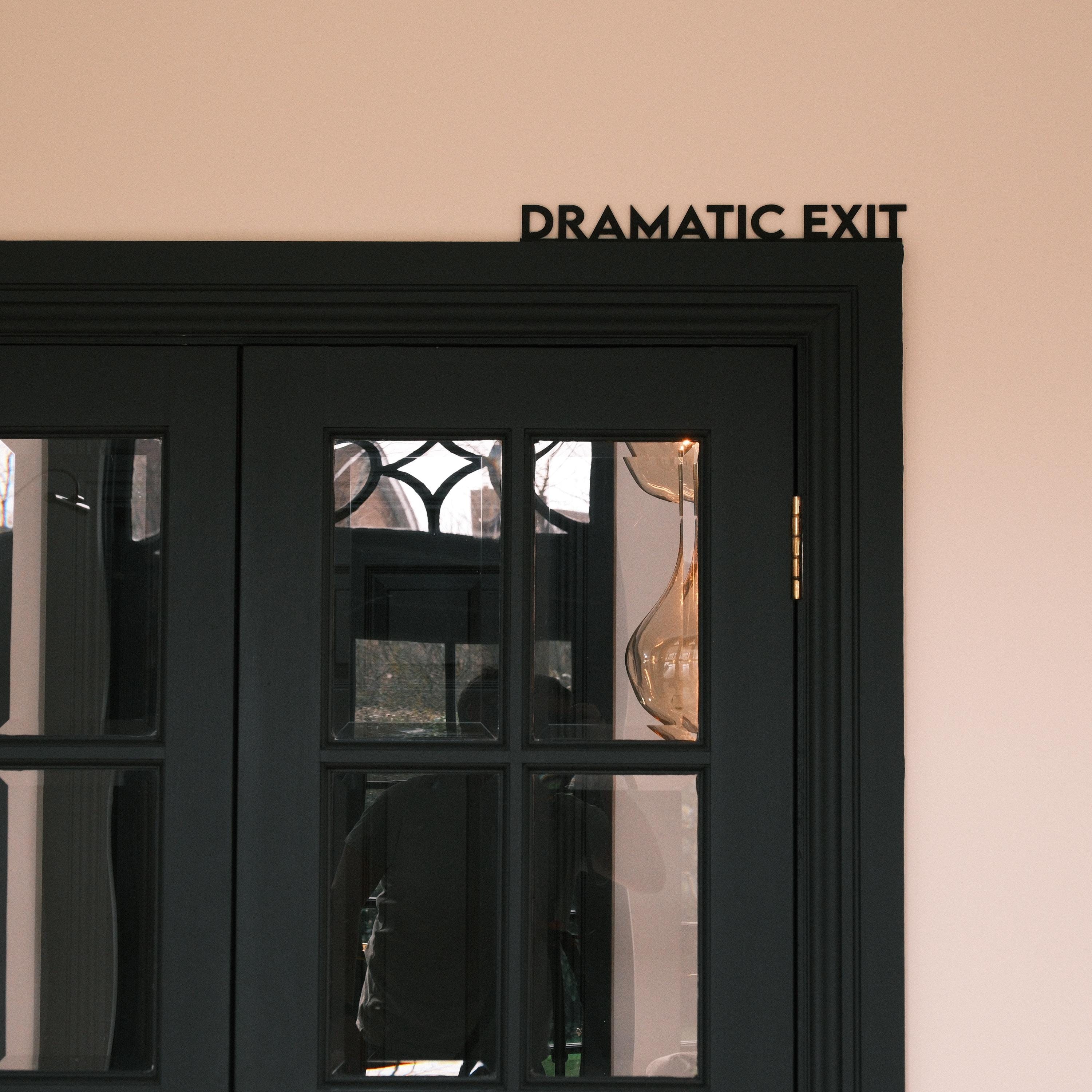 Dramatic Exit Sign Door Topper, House Decor, Wall Shelf Sign, Shelf ...