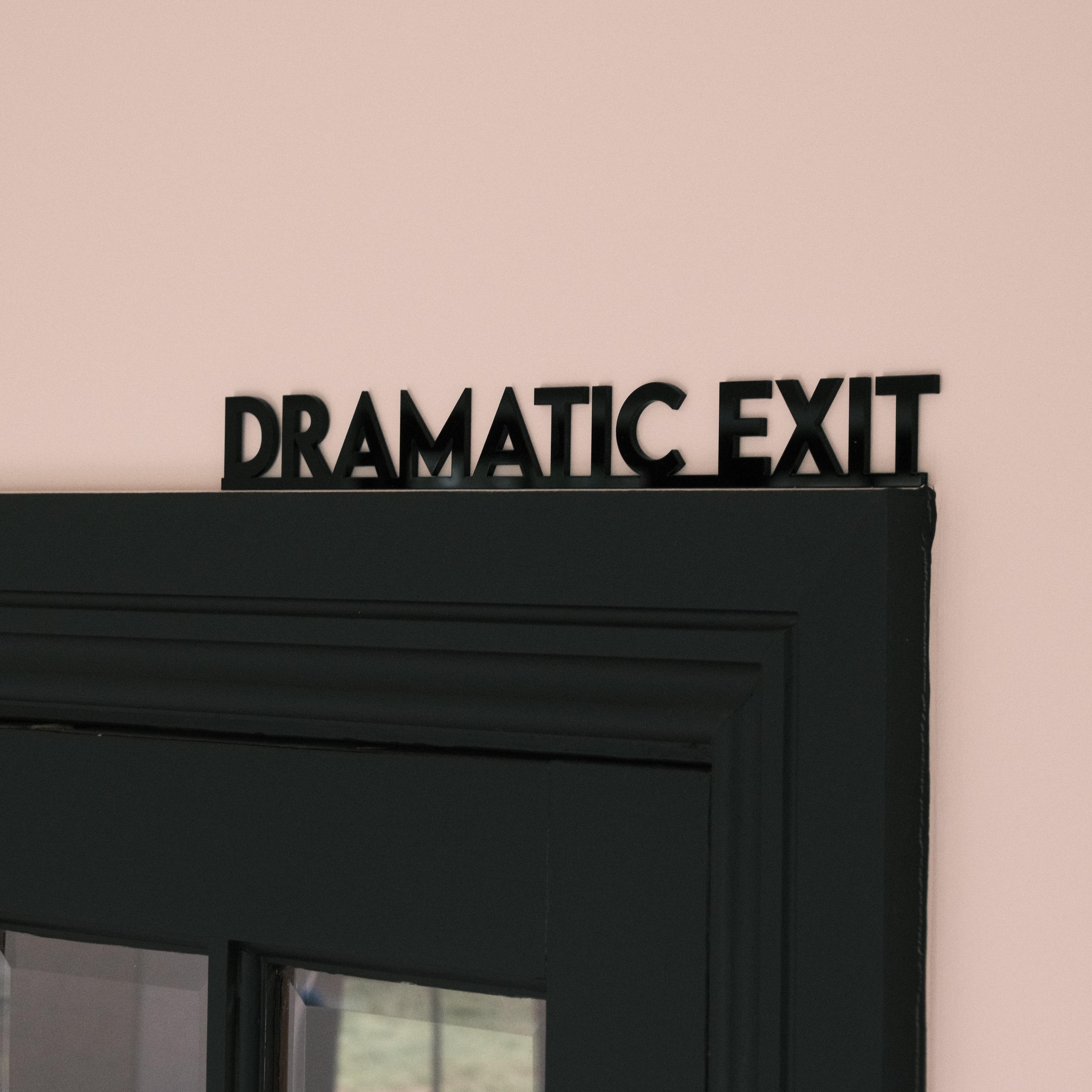 Dramatic Exit Sign Door Topper, House Decor, Wall Shelf Sign, Shelf ...