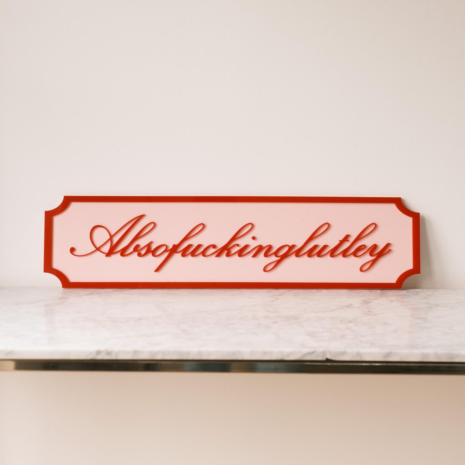 Absofuckinglutely Funny Entryway Sign, Wall Decor Home Sign, Street ...