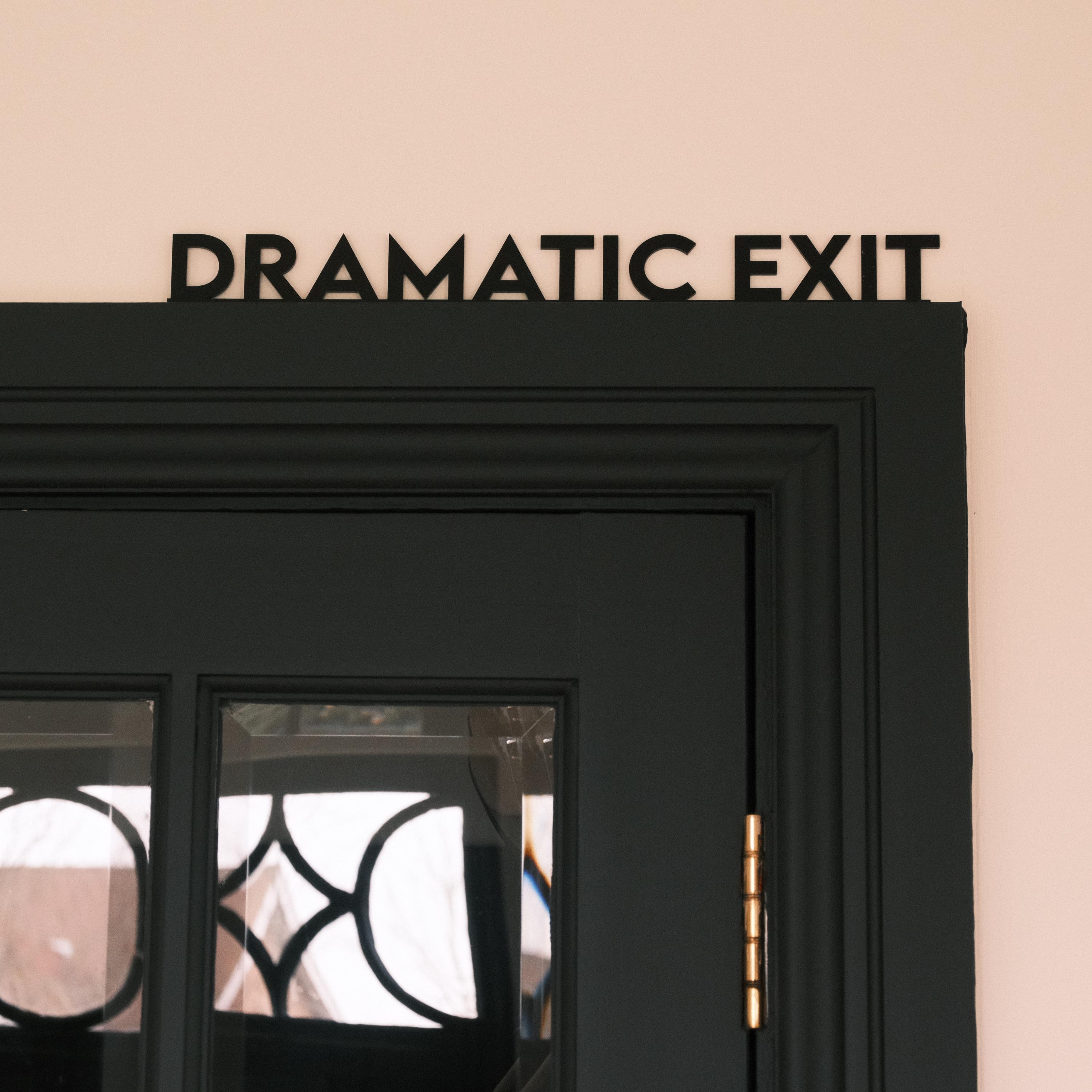 Dramatic Exit Sign Door Topper, House Decor, Wall Shelf Sign, Shelf ...
