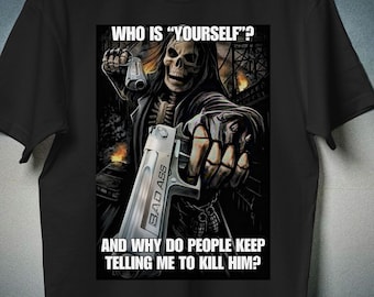 Evil Skeleton Shirt Meme , Funny Sarcastic Ironic, Grim Reaper Meme ...