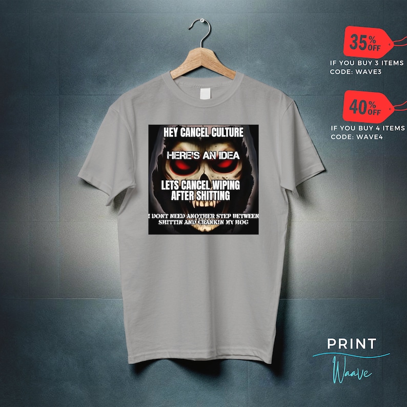 Evil Edgy Skeleton Cancel Culture Shirt, Funny Dank Meme Shirt ...