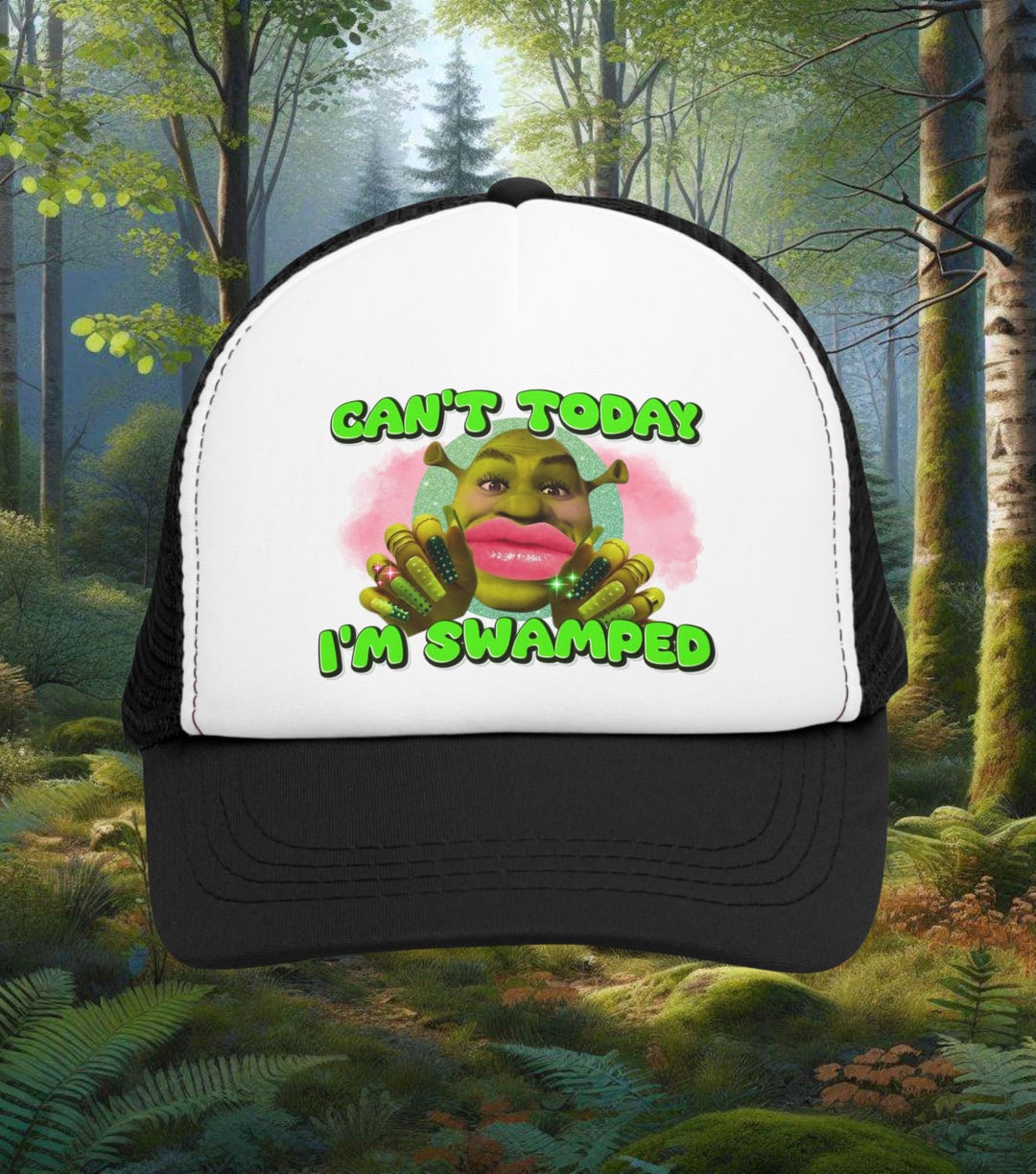 Cant Today Im Swamped Funny Meme Cap, Funny Meme Hat Parody, Can't ...