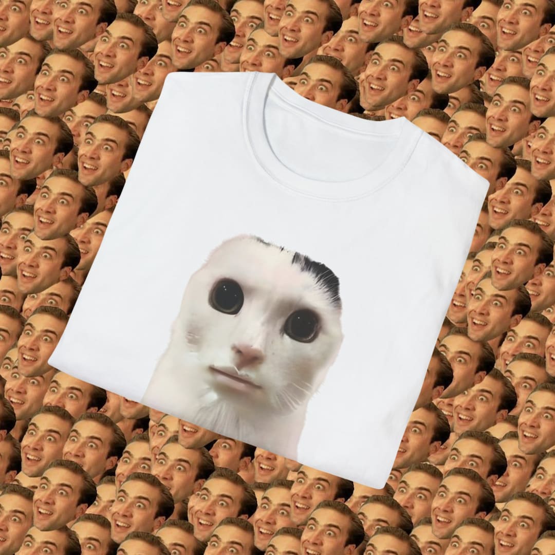 Goofy Ahh Cat Shirt Dank Meme, Cursed Weirdcore Cringey Shirts, Banana ...