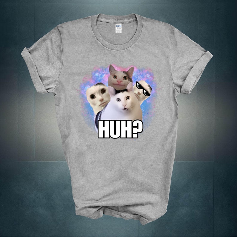 Huh Goofy Ahh Cat Meme Funny Shirt, Absurd Shirt, Weirdcore Shirt ...