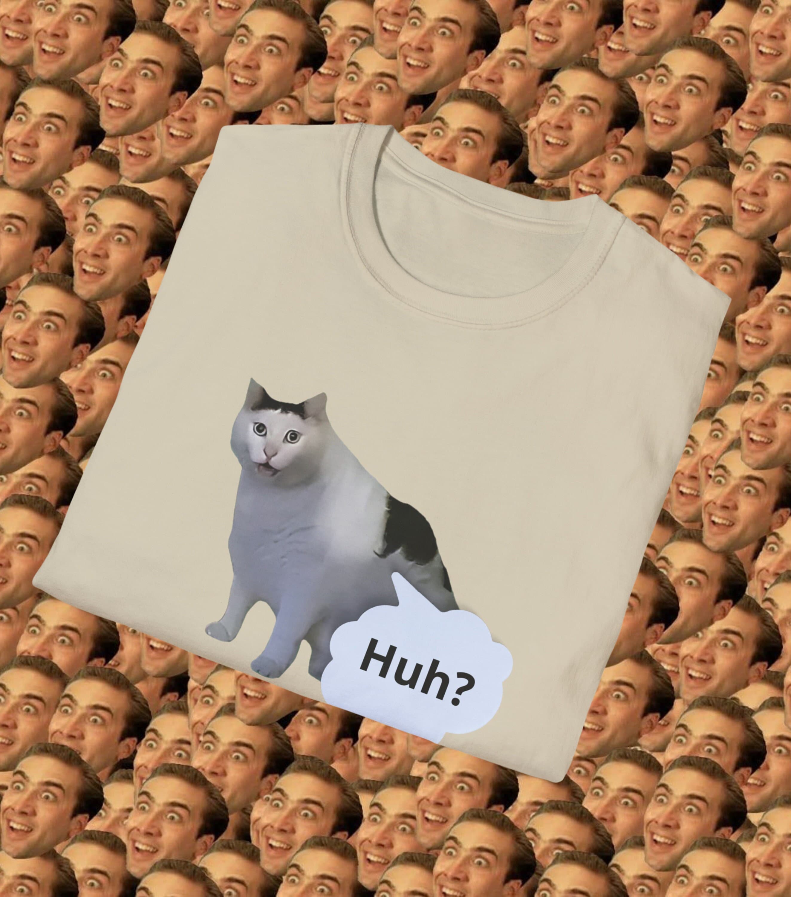 Huh Cat Funny Meme Shirt, Absurd Shirt, Weirdcore Shirt, Shitpost Shirt ...