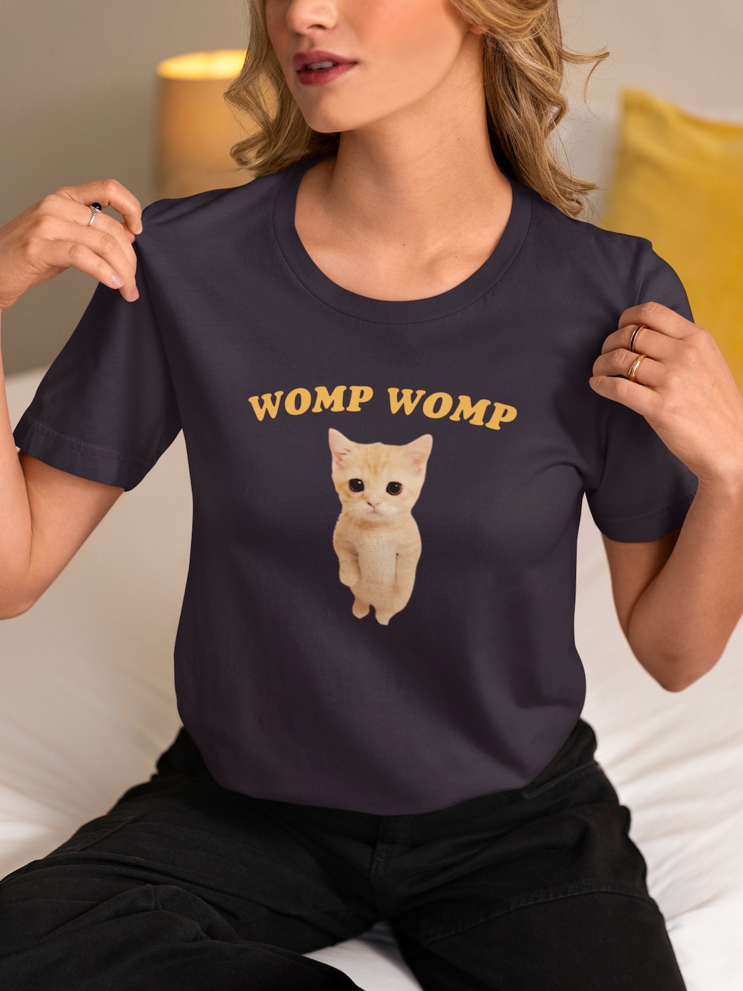 Womp Womp Funny Cat Meme Shirt Funny Bear Meme Shirt Womp Womp Joke Silly Gag Vintage Shirt