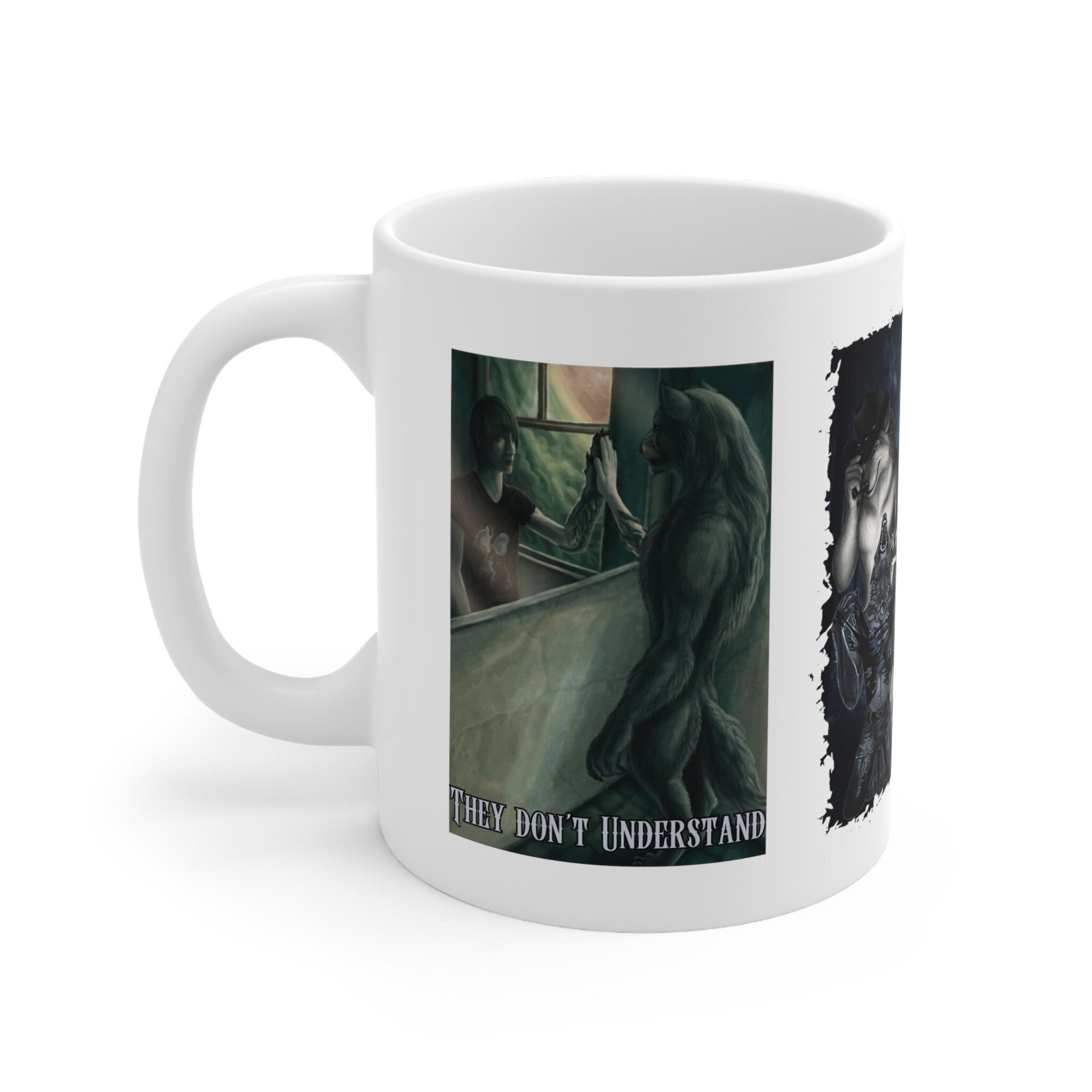 Wolf Ripping Shirt Mug, Meme Funny Shirt, Sitting Wolf, Offensive Gifts ...