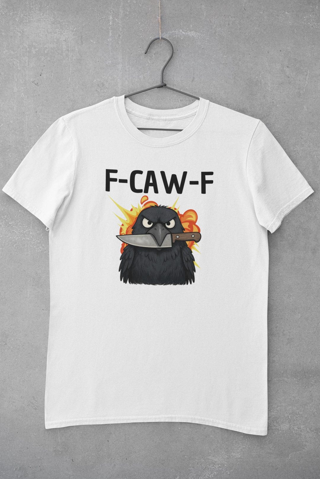 Fcawf Funny Meme Shirt, F-caw-f Crow Bird Ironic Sarcastic Animal Shirt ...