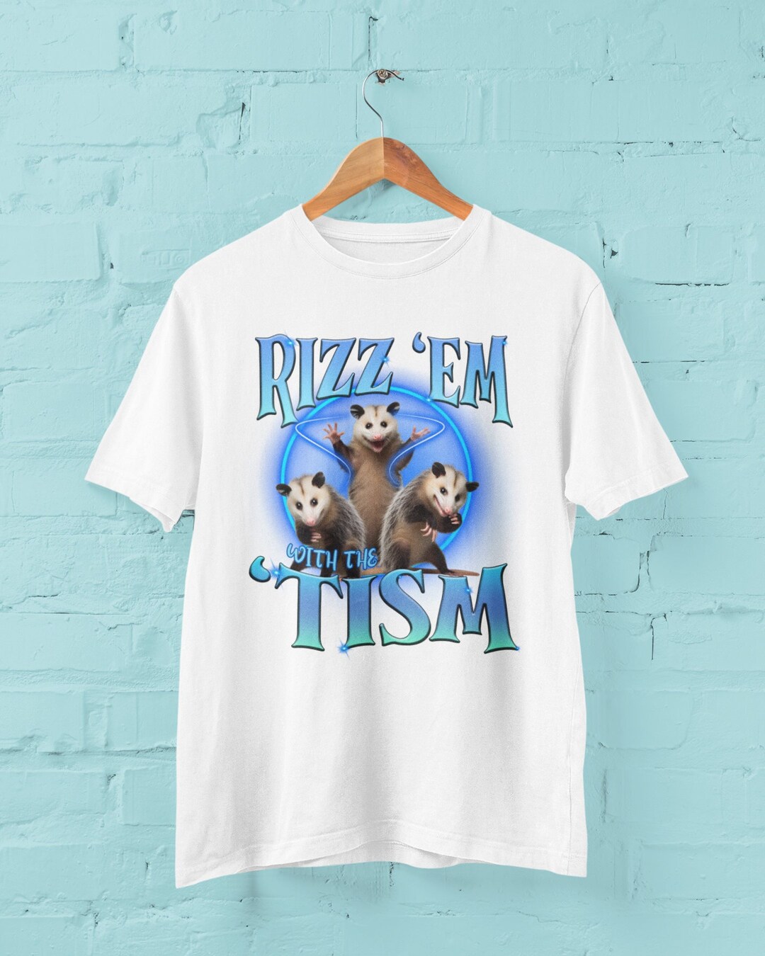 Rizz Em With the Tism Raccoon Trash Panda Funny Shirt, Wrizz Rizz ...