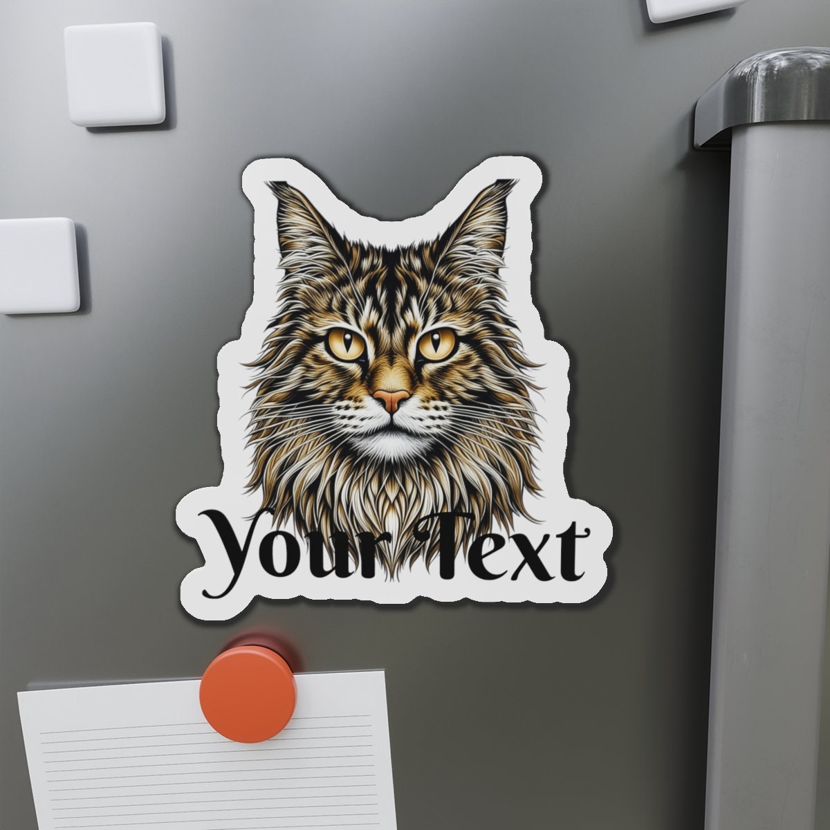 Custom Cat Magnet, Cat Face Fridge Magnet, Cat Lover Magnet, Cat ...