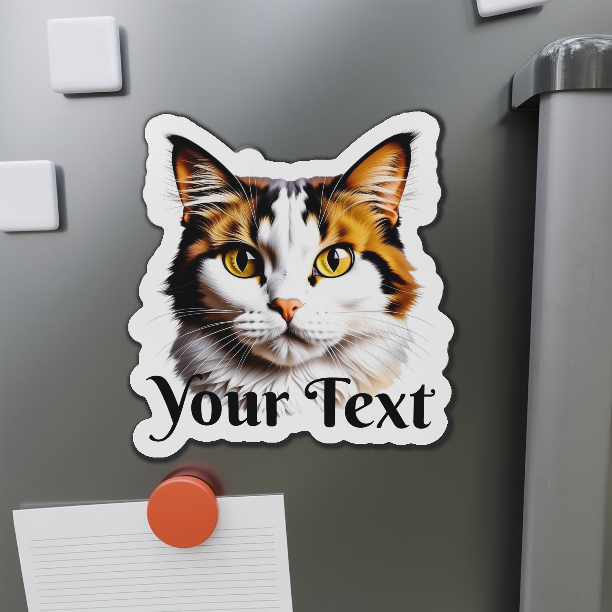 Custom Cat Vinyl Sticker, Cat Name Sticker, Cat Face Sticker, Cat Lover ...