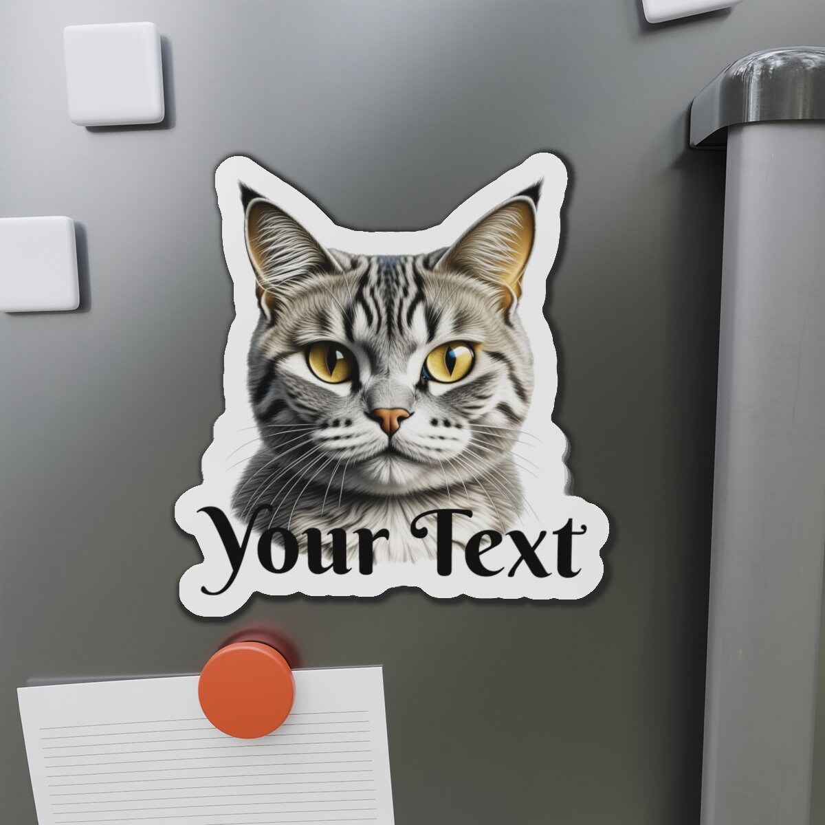 Custom Cat Magnet, Cat Face Fridge Magnet, Cat Lover Magnet, Cat ...