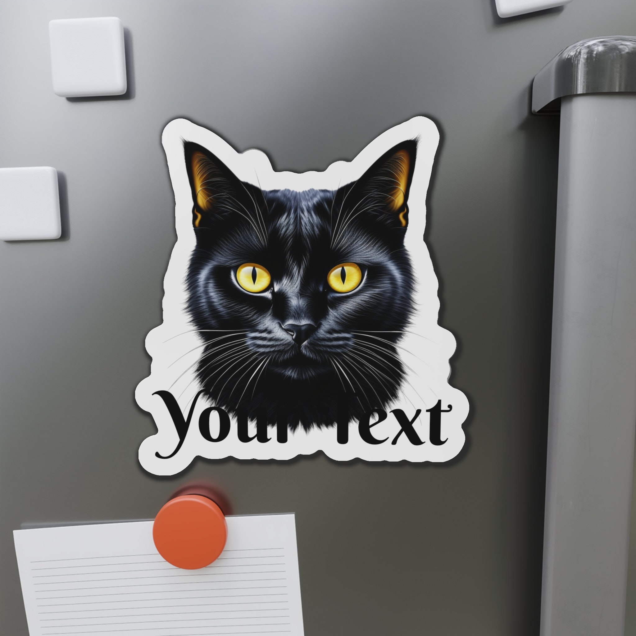 Custom Cat Magnet, Cat Face Fridge Magnet, Cat Lover Magnet, Cat ...