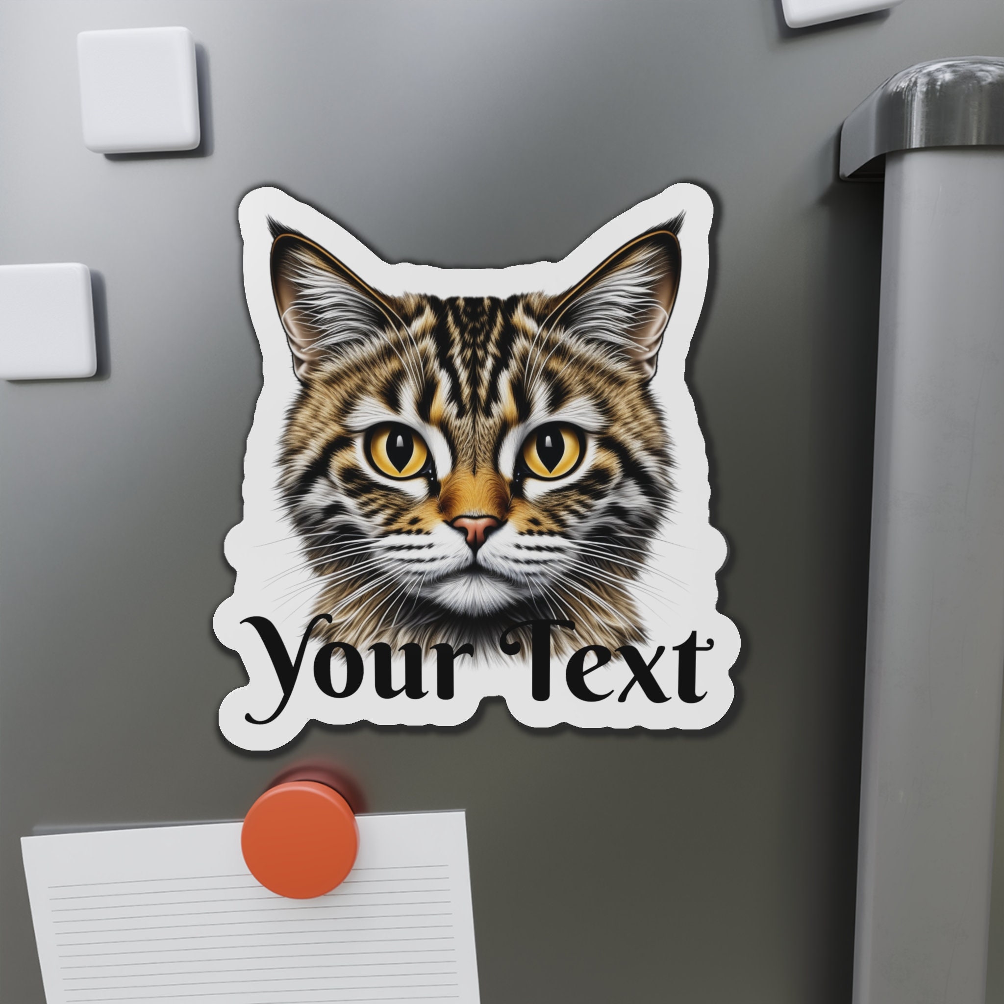 Custom Cat Magnet, Cat Face Fridge Magnet, Cat Lover Magnet, Cat ...