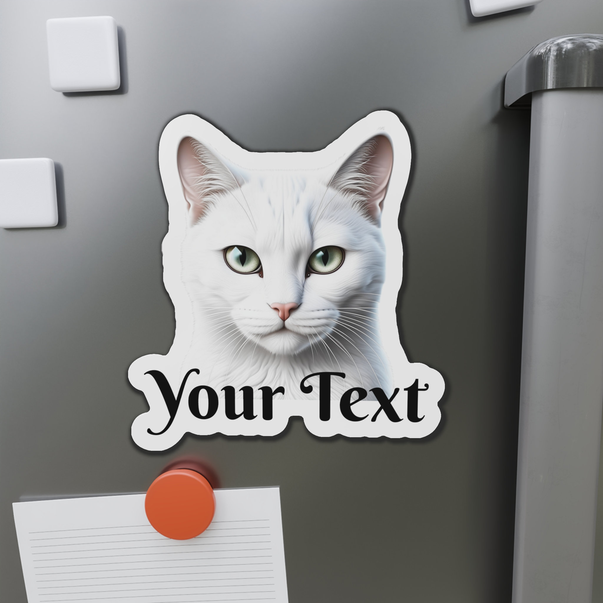 Custom Cat Magnet, Cat Face Fridge Magnet, Cat Lover Magnet, Cat ...
