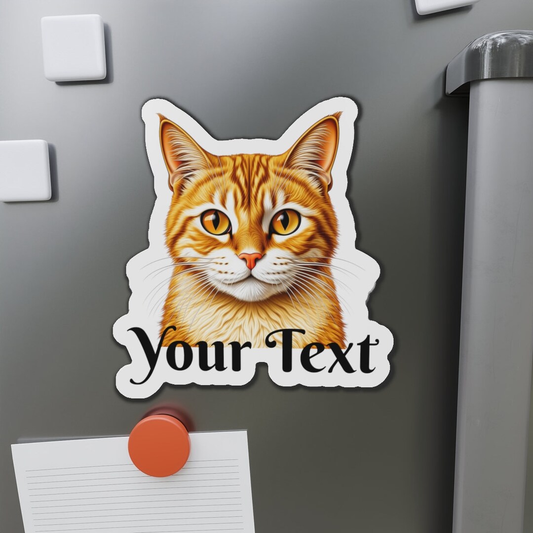 Custom Cat Magnet, Cat Face Fridge Magnet, Cat Lover Magnet, Cat ...
