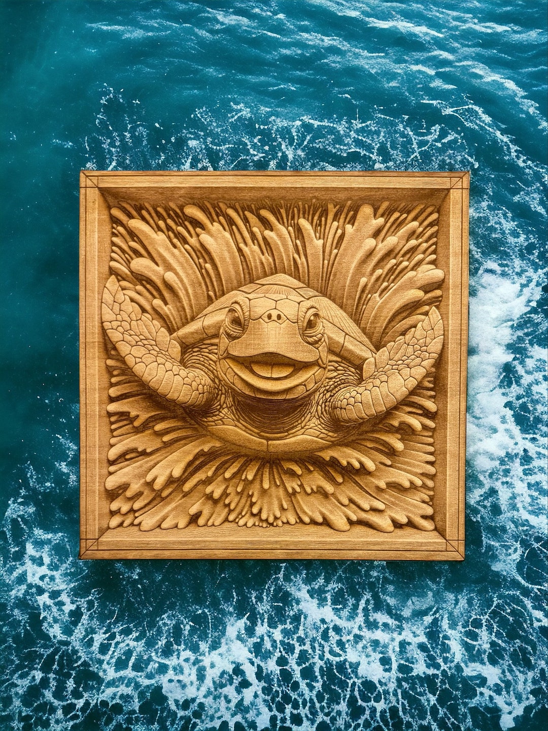 Happy Sea Turtle Engraving - Etsy