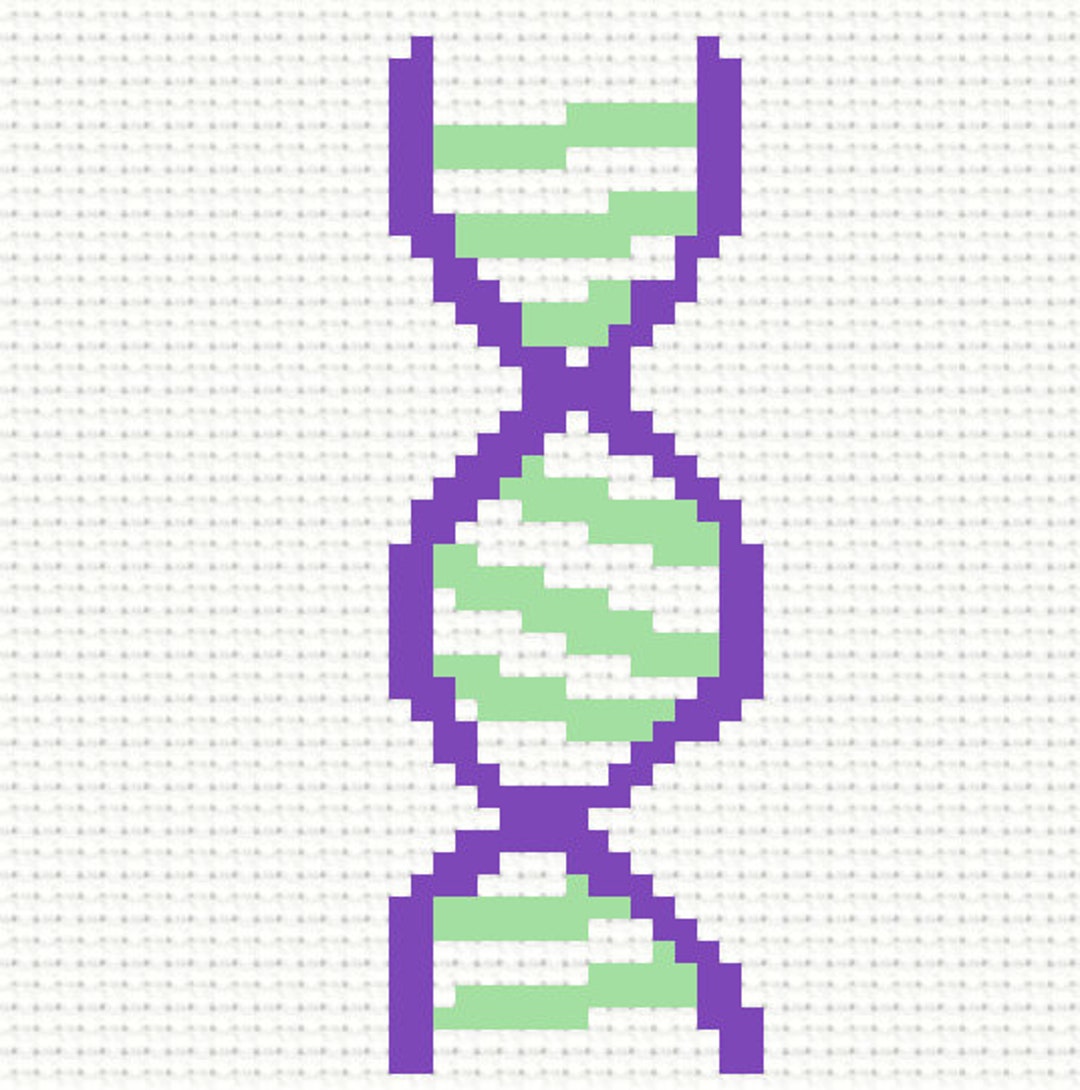 Small DNA Strand Cross Stitch Pattern - Great Size for Ornaments ...