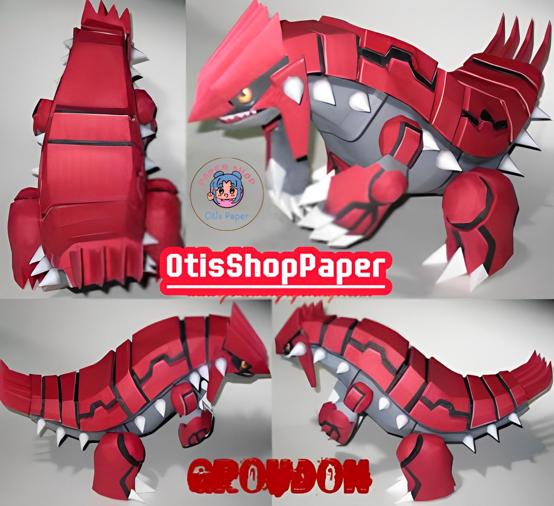 GROUDON Pokémon Papercraft PDF SVG Figura - Etsy España