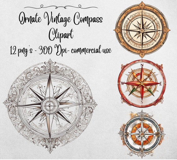 Antique Compass Face