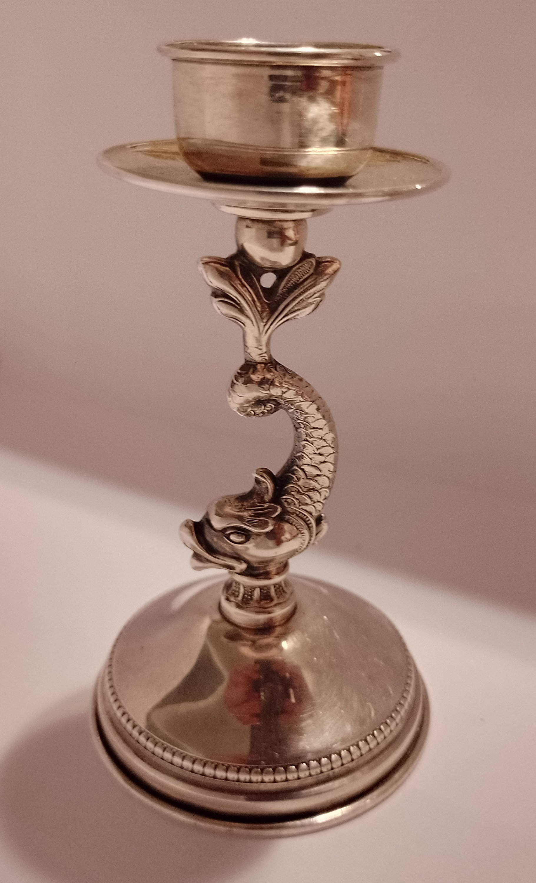 Koi Fish Dolphin Candlestick Holder Solid Silver 915 Spain First Part ...
