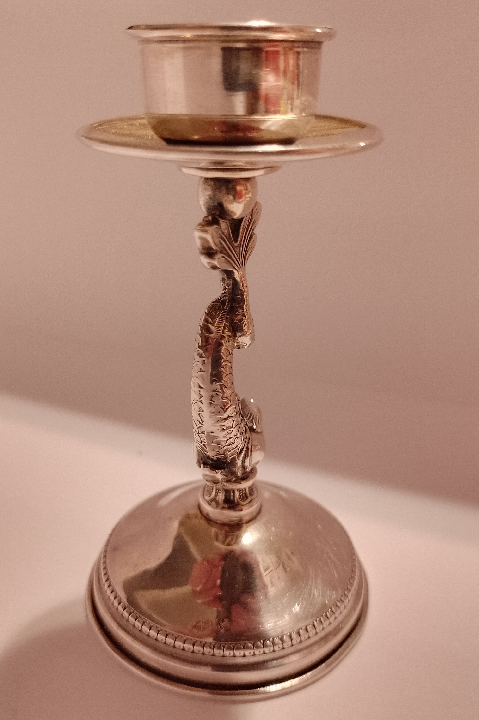 Koi Fish Dolphin Candlestick Holder Solid Silver 915 Spain First Part ...