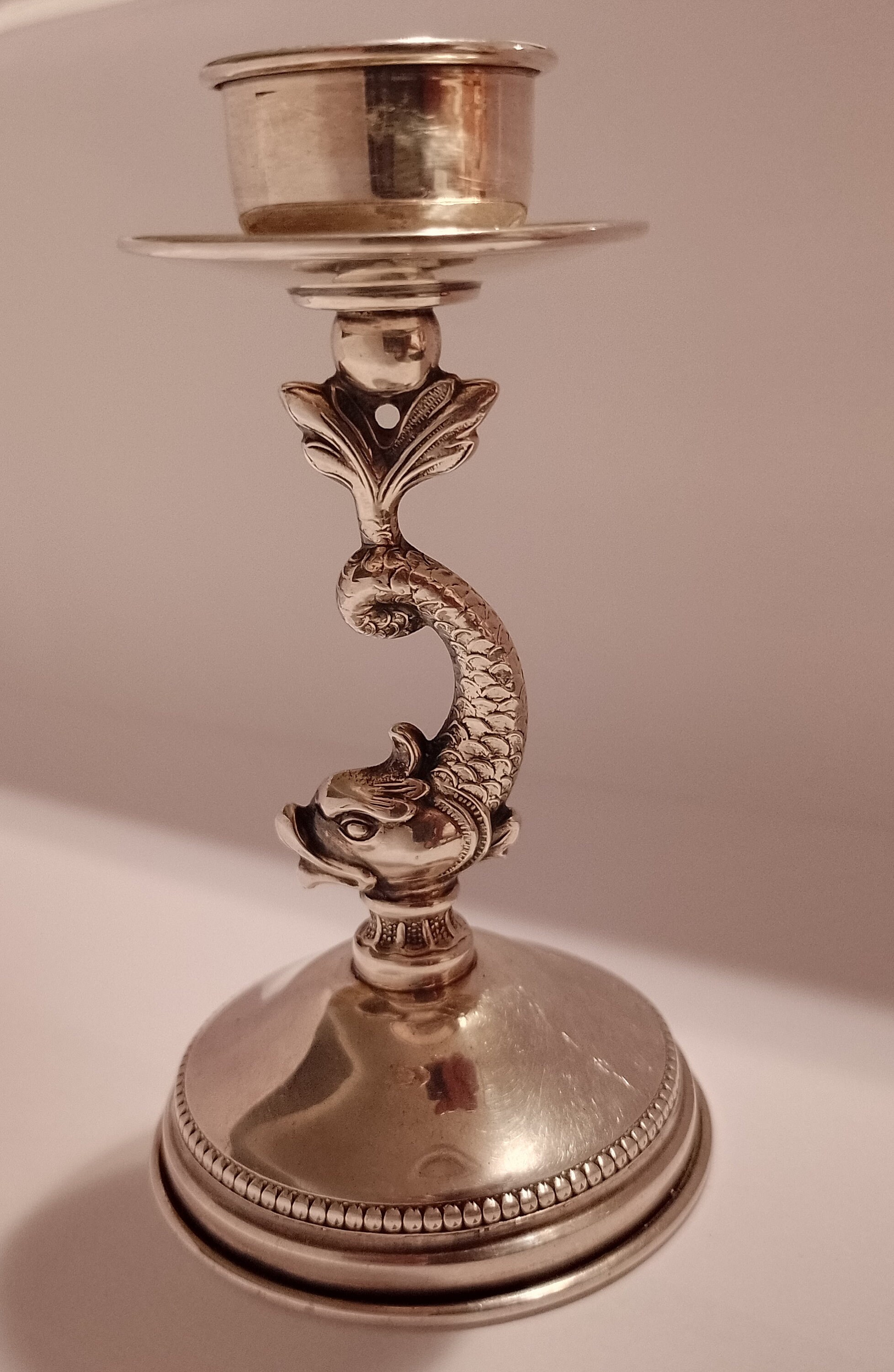 Koi Fish Dolphin Candlestick Holder Solid Silver 915 Spain First Part ...