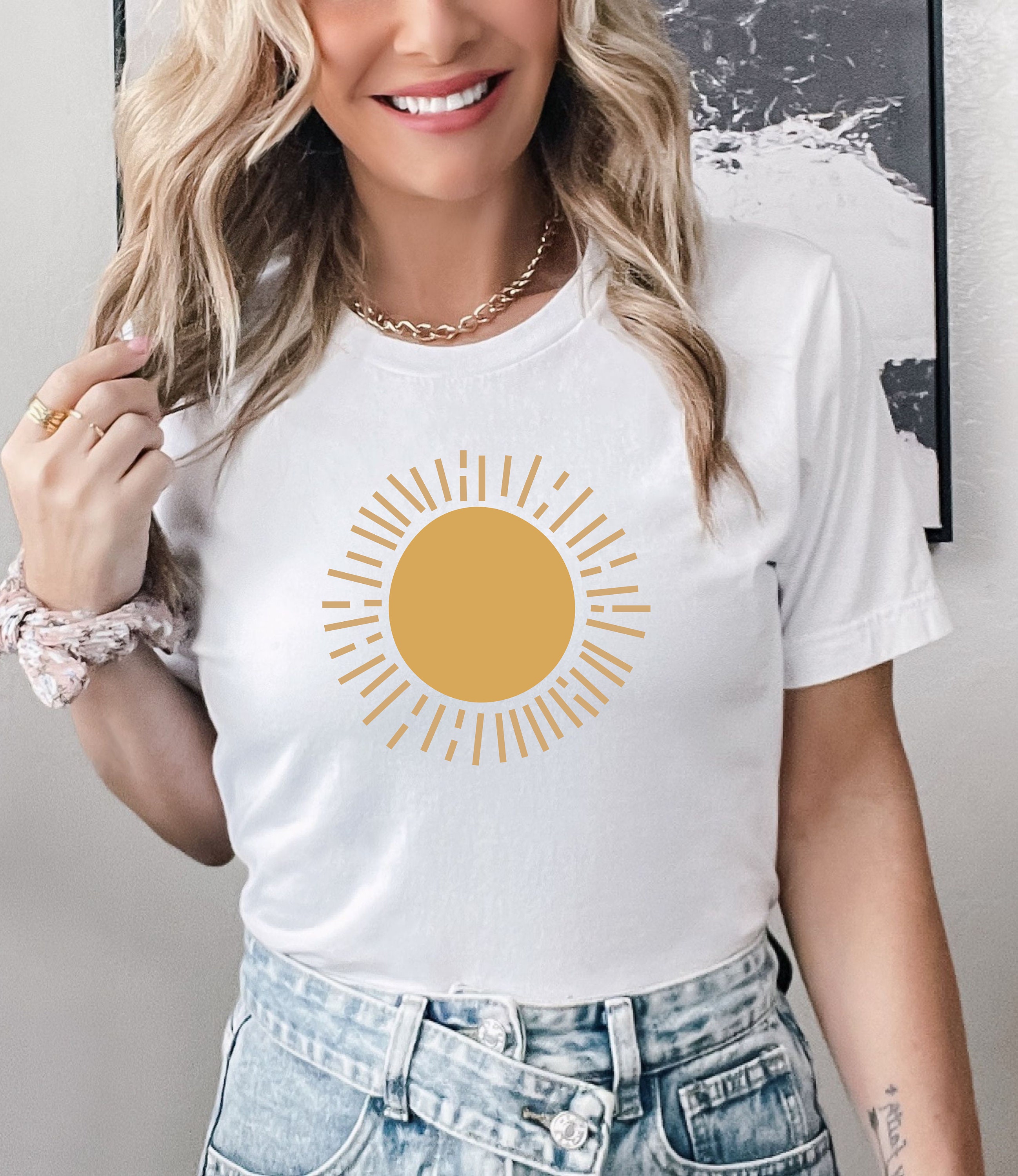 Boho Sun Shirt Sunshine Shirt Summer Shirt Minimalist Shirt Boho Shirt ...
