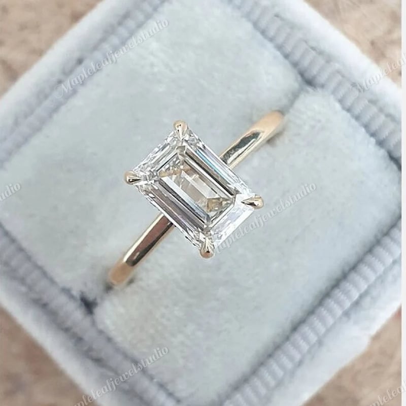 Emerald Cut Ring - Etsy