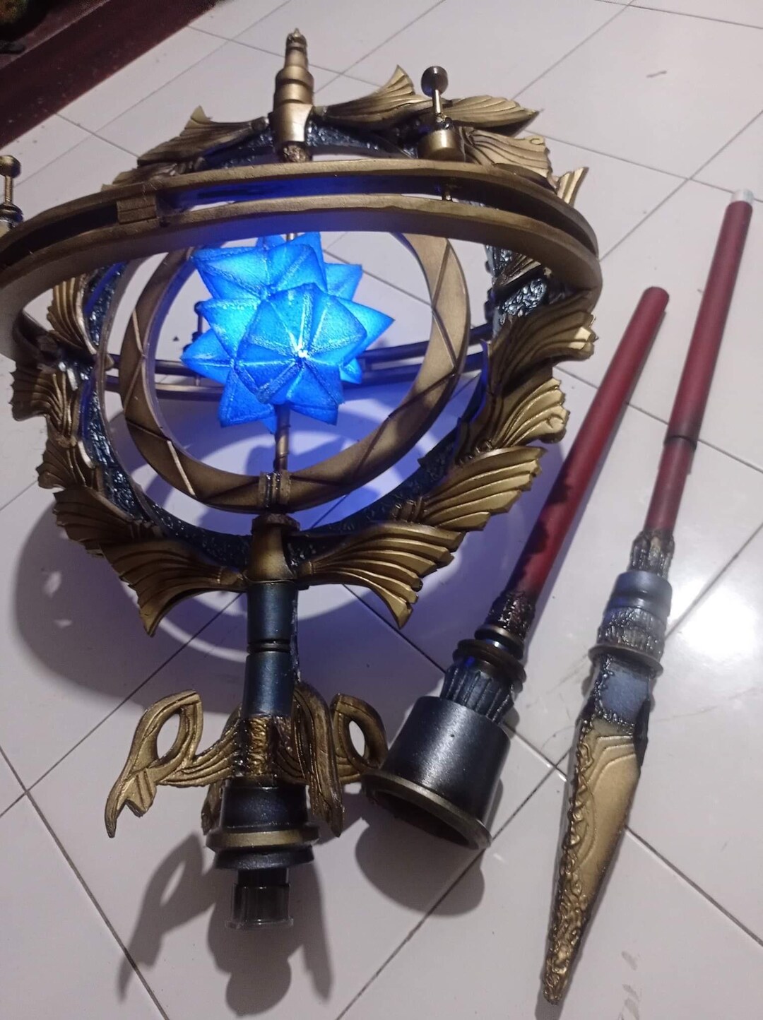 FGO Leonardo Da Vinci Staff & Hand Armor Cosplay Props - Etsy