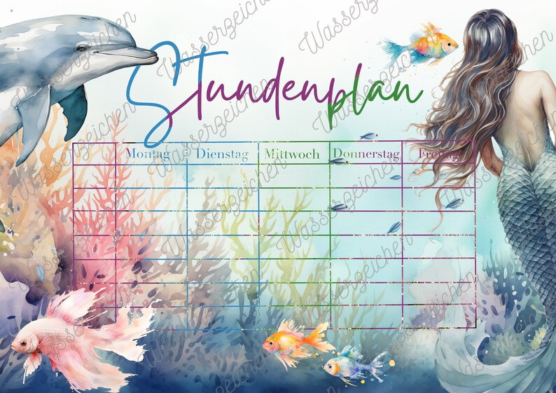 Underwater Lesson Plan With Mermaid and Dolphins, Motivation for School ...