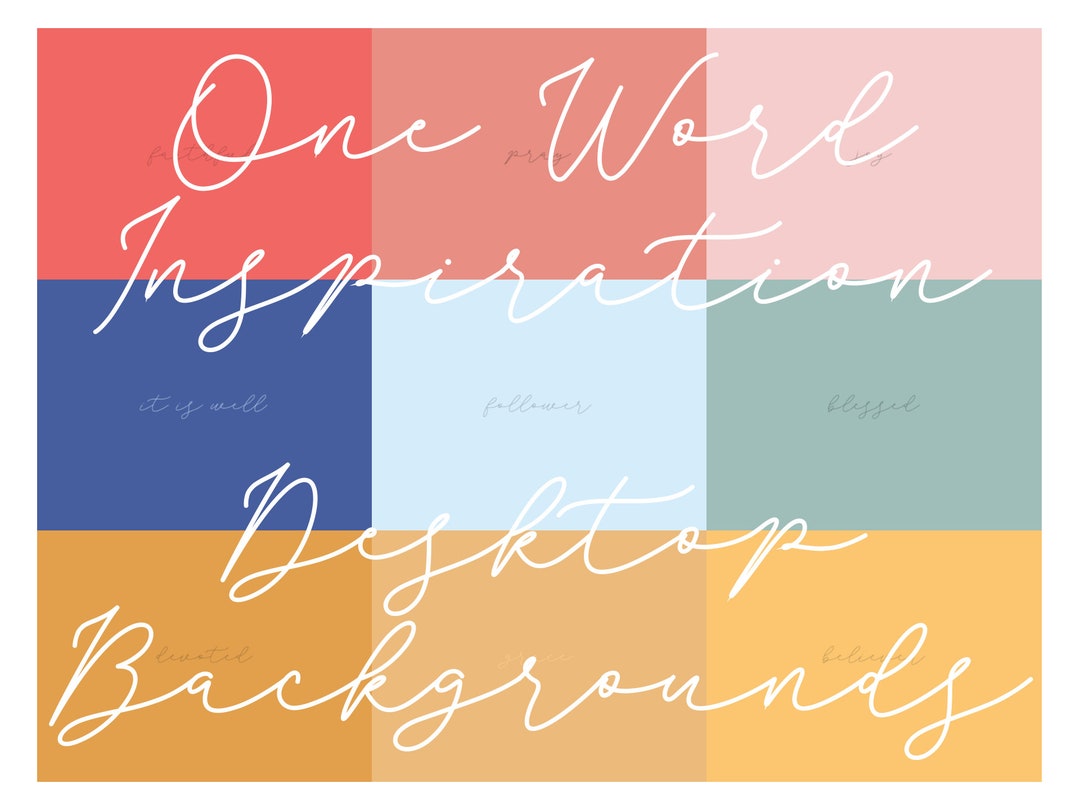 DESIGN 1 28 One Word Desktop Background Inspiration - Etsy