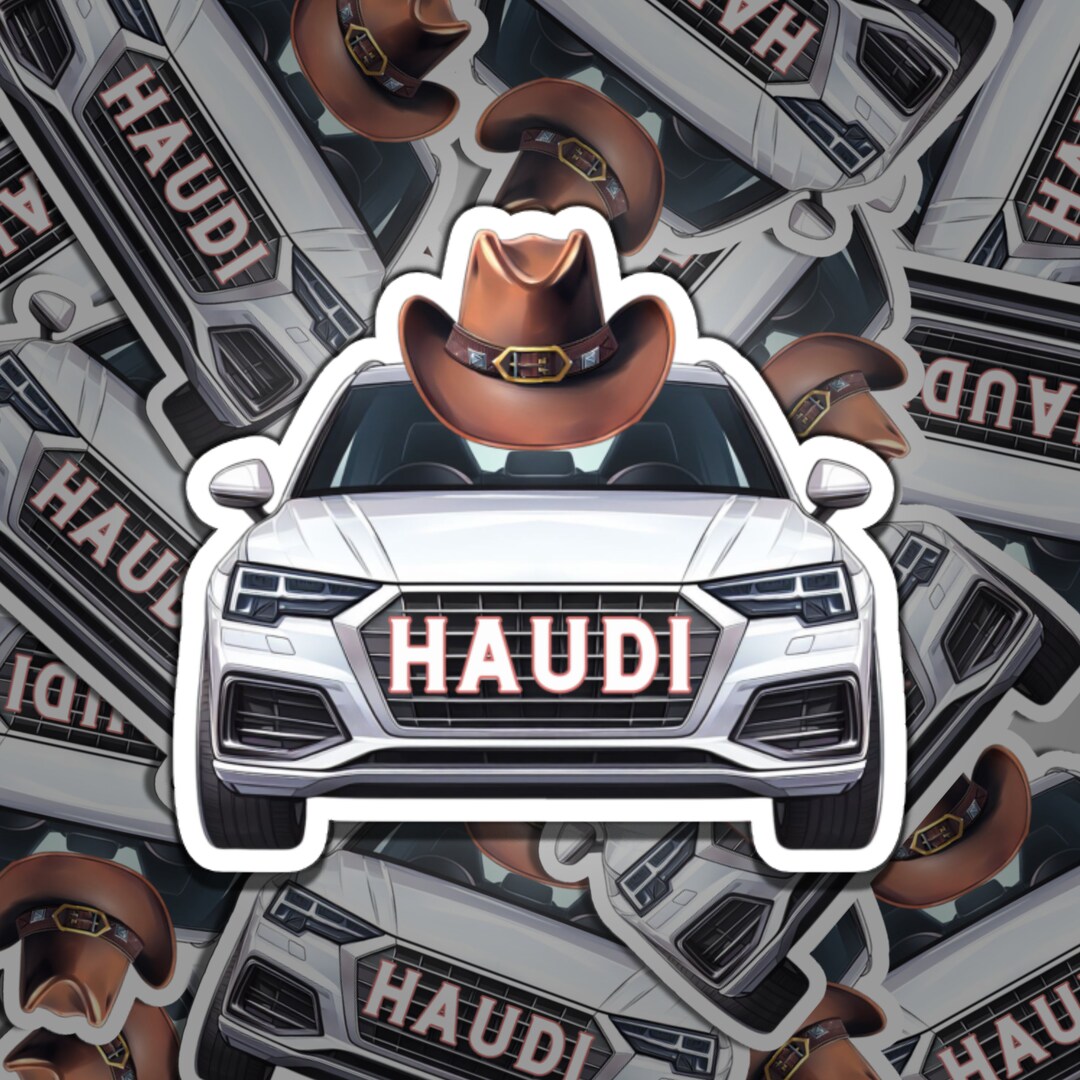 Haudi SUV Audi Cowboy Hat Sticker Funny Car Decal Howdy - Etsy