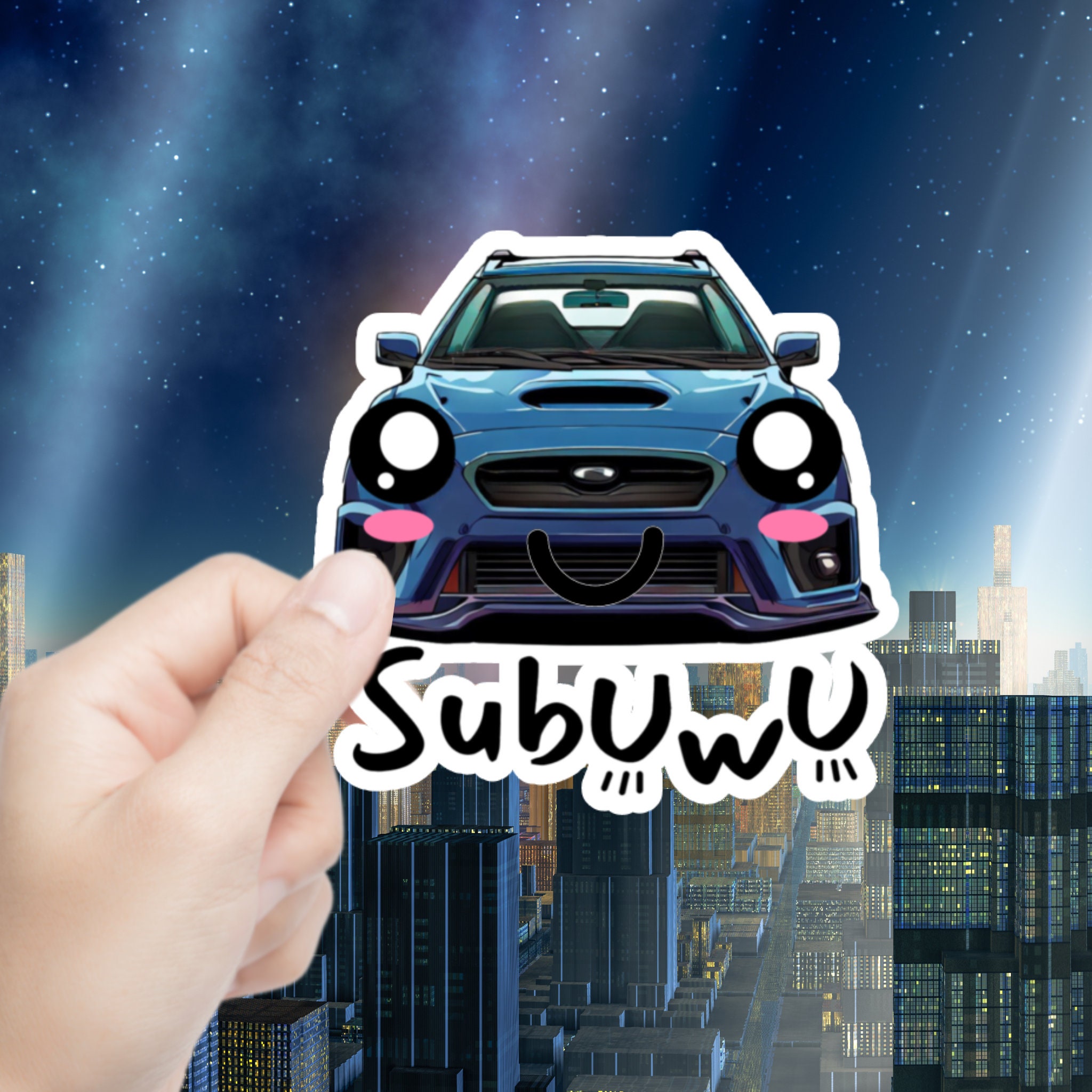 Subuwu Subaru Car Sticker Cute and Playful Vinyl Decal for Car ...