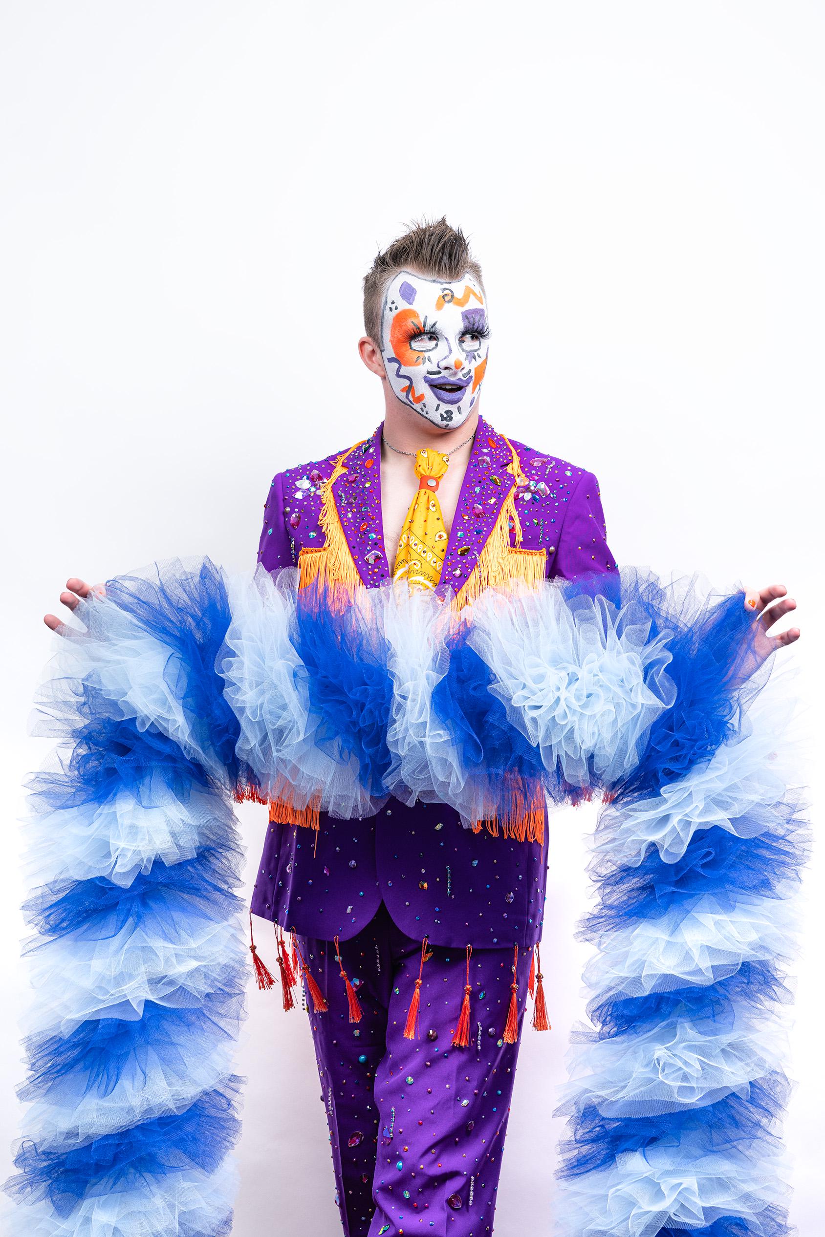 Blue Tulle Boa - Dual Tone - (vegan, Fluffy) - Cabaret - Burlesque ...