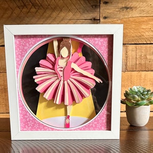 Ballerina 3D Layered Shadow Box - Etsy