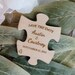 Save the Date Puzzle Piece With Magnet, Engraved Wedding Invitation ...