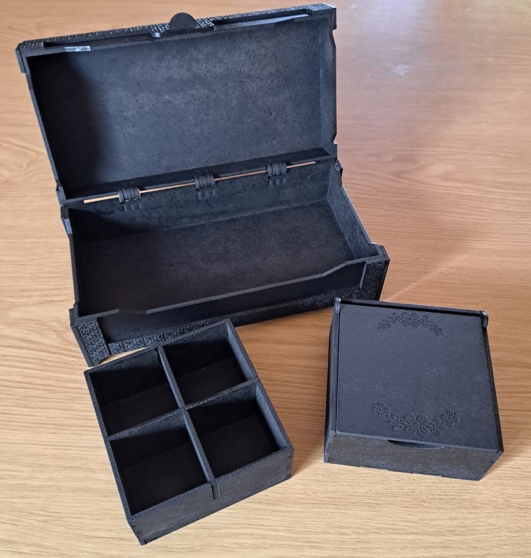 Jewellery Box 3mm MDF Laser Cut File With Insert Boxes - Etsy